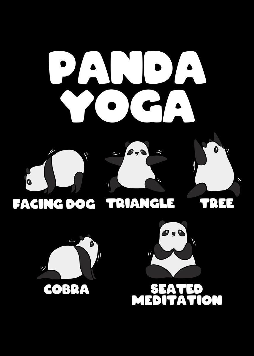 'Panda Yoga' Poster by Hexor | Displate