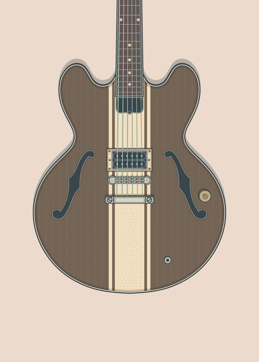 'Tom D Signature 333 Guitar' Poster by Milhad Art | Displate
