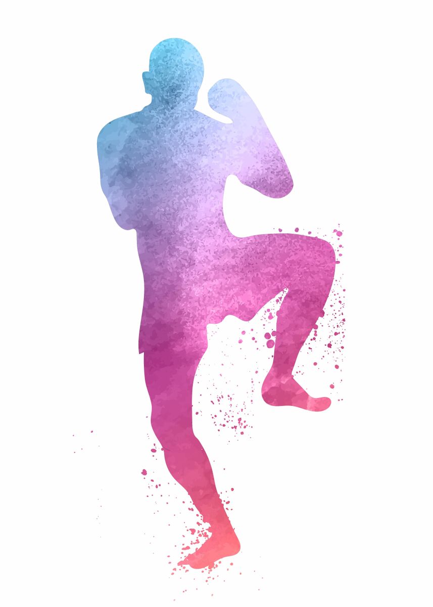 'Karate' Poster, picture, metal print, paint by Sky Creative | Displate