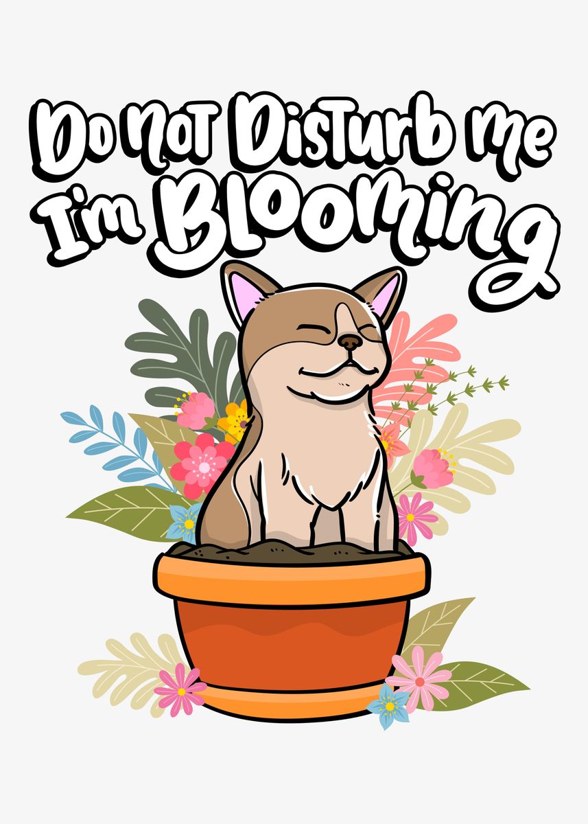 'Do Not Disturb Me cat' Poster, picture, metal print, paint by ...