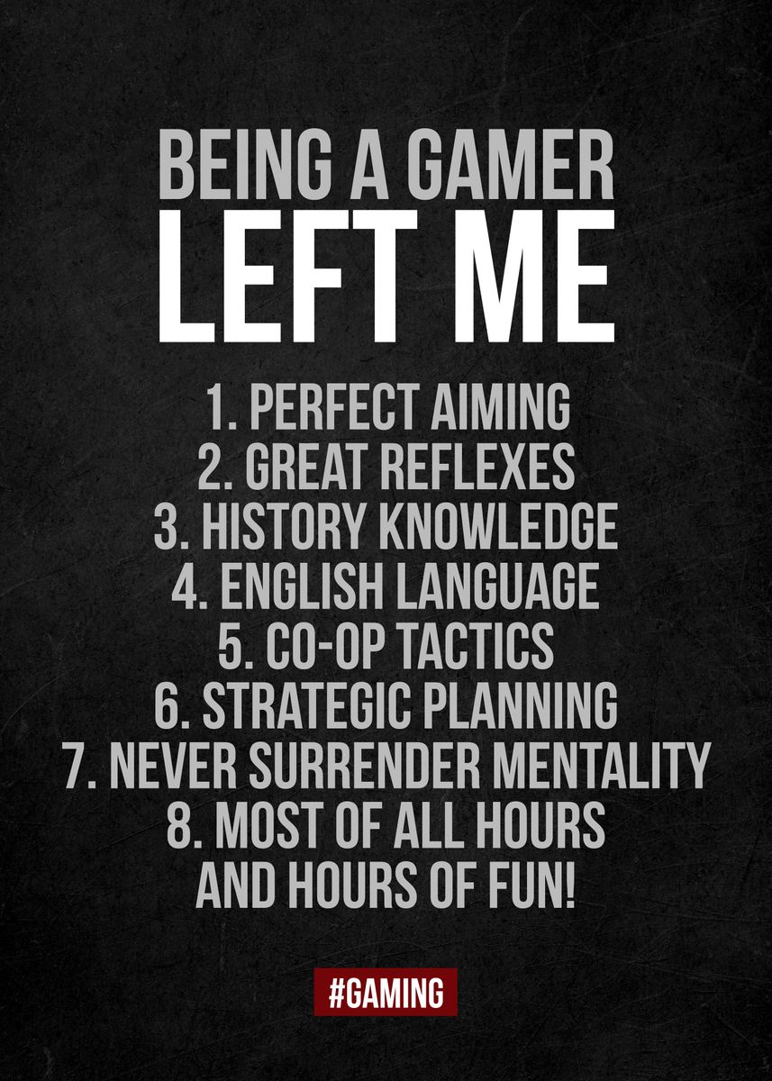 'Gaming Quote Game' Poster, picture, metal print, paint by Gam Gam ...