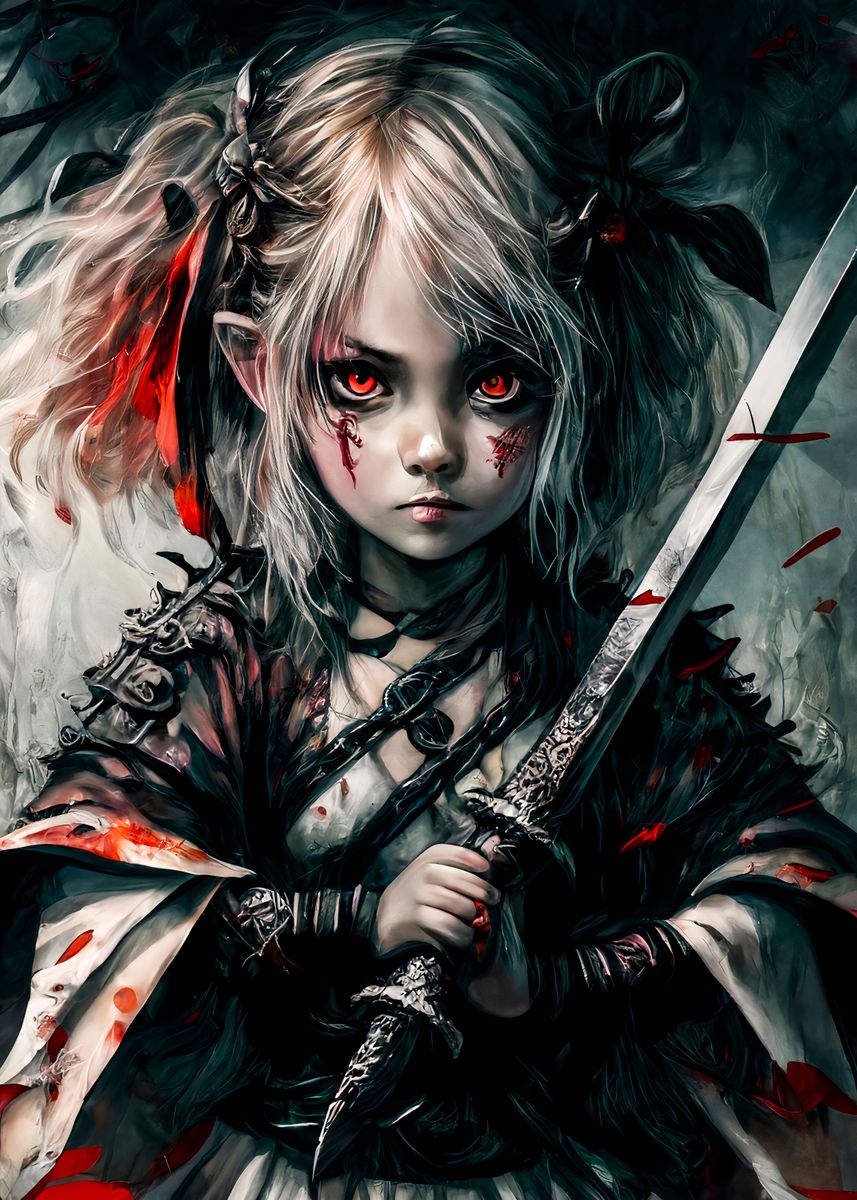 'Manga Cute Monster v9' Poster, picture, metal print, paint by Displate Master | Displate