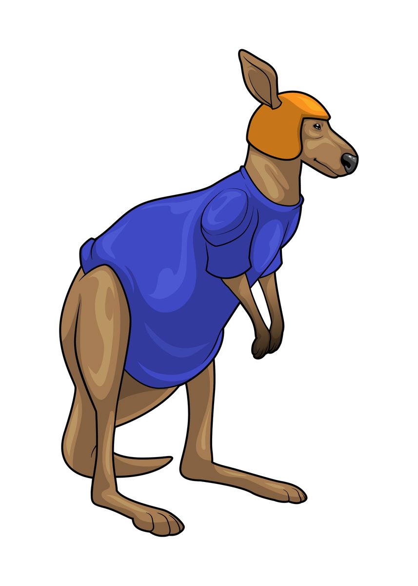 'Kangaroo Football Helmet' Poster by Markus Schnabel | Displate