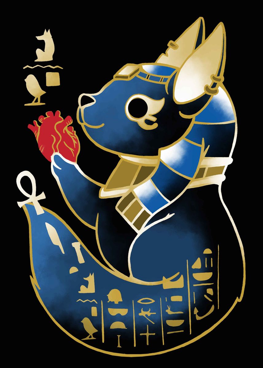 'Anubis Heart' Poster, picture, metal print, paint by Valentina Fabbri ...