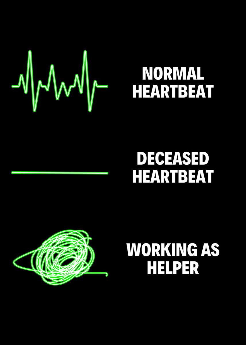 'Helper Worker Community' Poster, picture, metal print, paint by Lukes ...