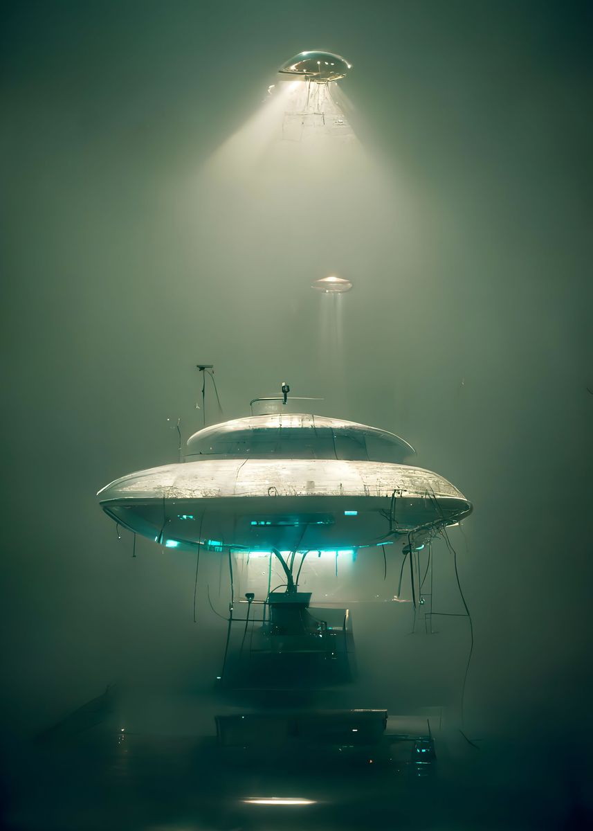'Ufo Docking Station' Poster, picture, metal print, paint by David ...