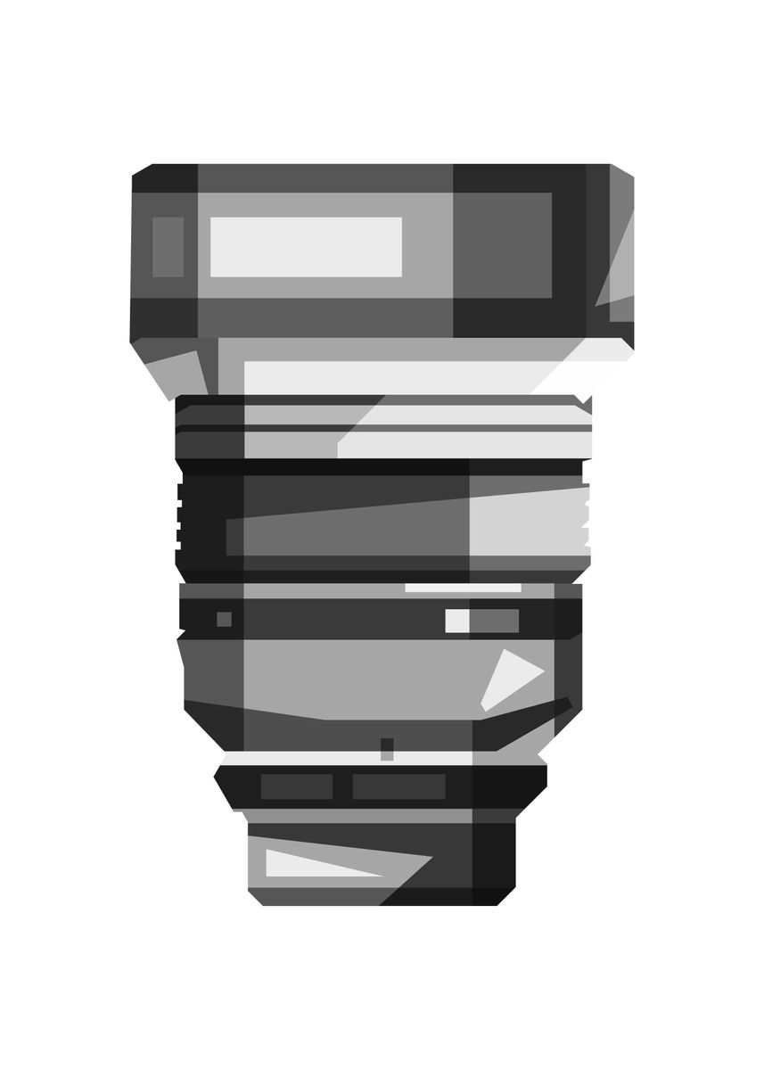 'grayscale Camera Lens Art' Poster, picture, metal print, paint by ...