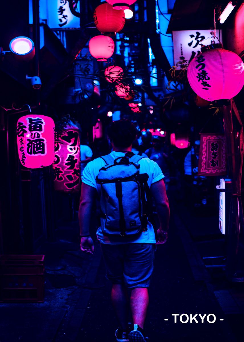 'Tokyo Street Neon' Poster, picture, metal print, paint by Noto ...