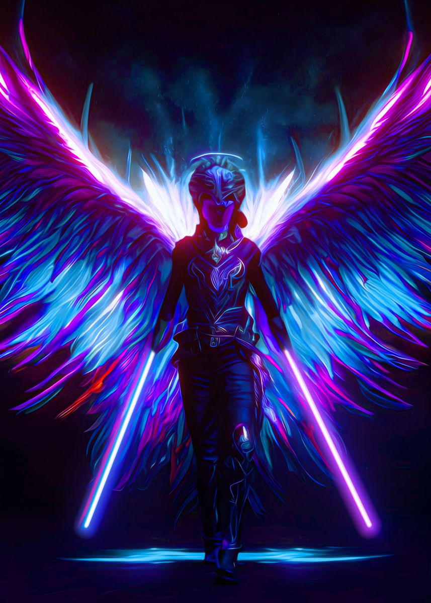 'Archangel 2' Poster, picture, metal print, paint by Xi Designs | Displate