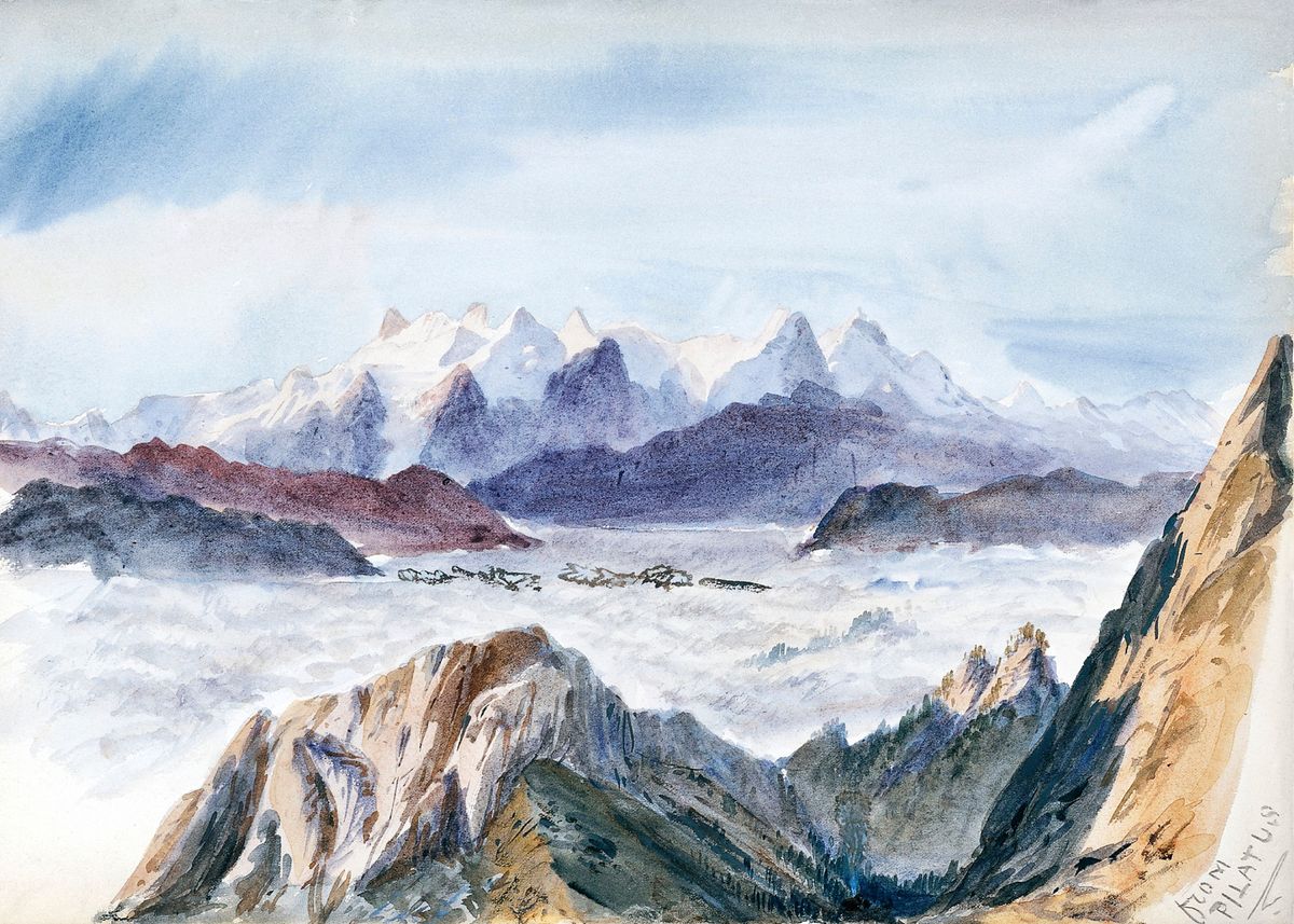 'Iselle from Mount Pilatus ' Poster by Sloka | Displate