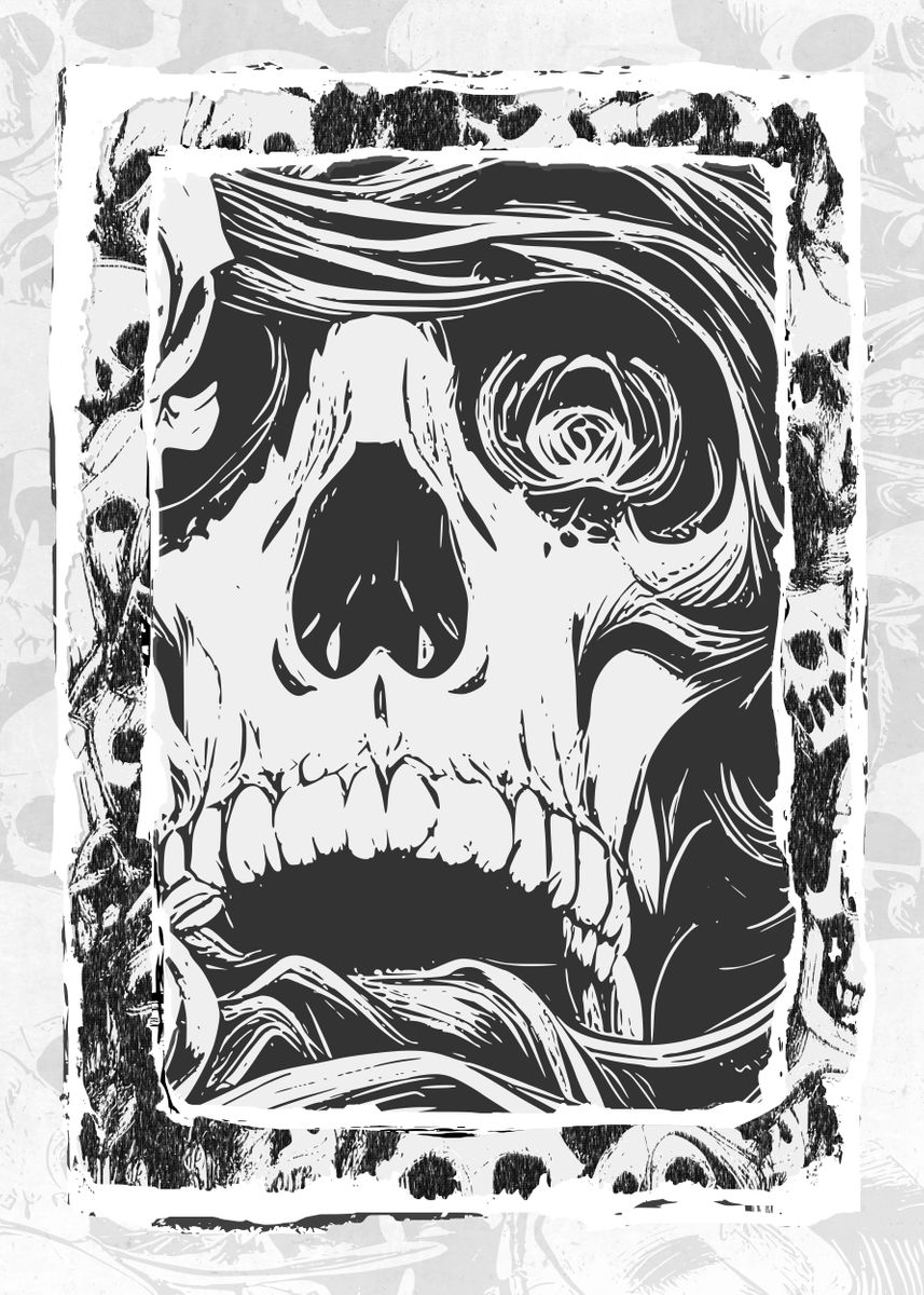'Skull and Skulls' Poster by Ilya Danilov | Displate