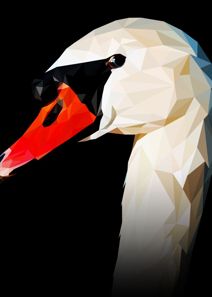 'Swan' Poster, picture, metal print, paint by dung nguyen | Displate