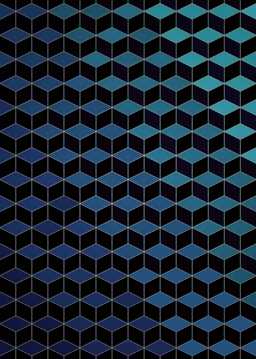 'Deep Blue' Poster by Mango Art | Displate