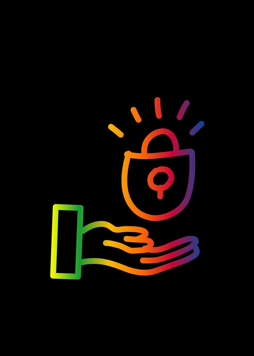 'key lock cyber' Poster by Mshel Tyan | Displate