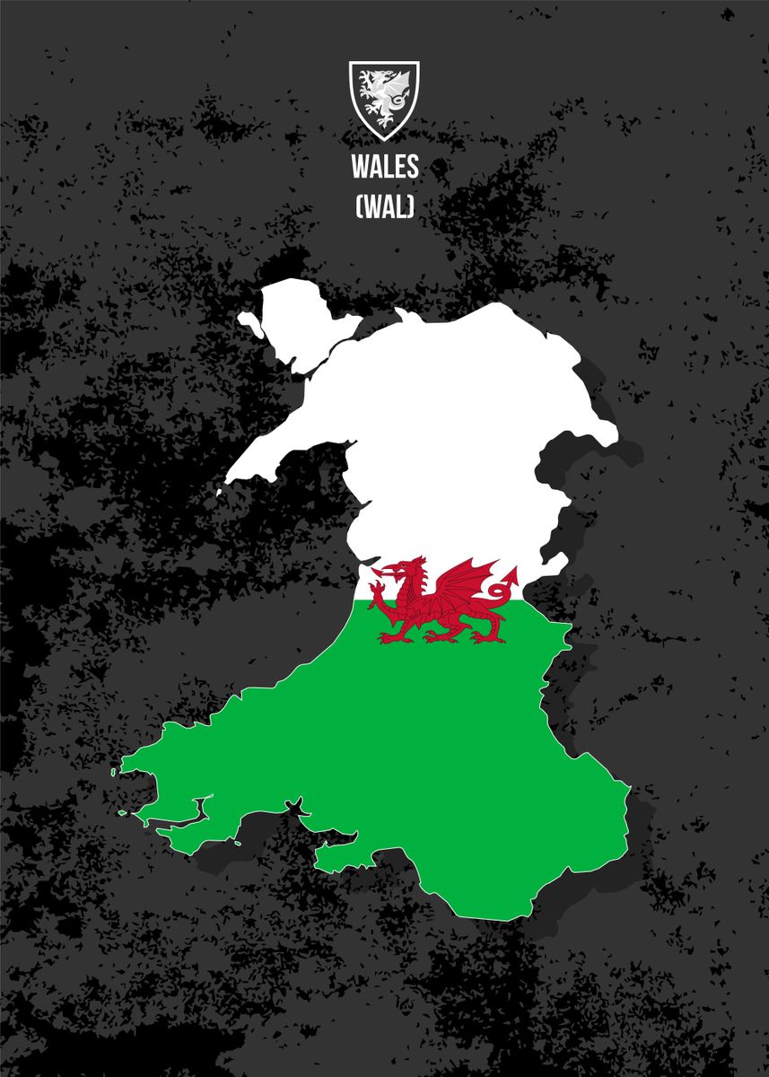 'wales world maps flag' Poster by Trending Displate Posters | Displate