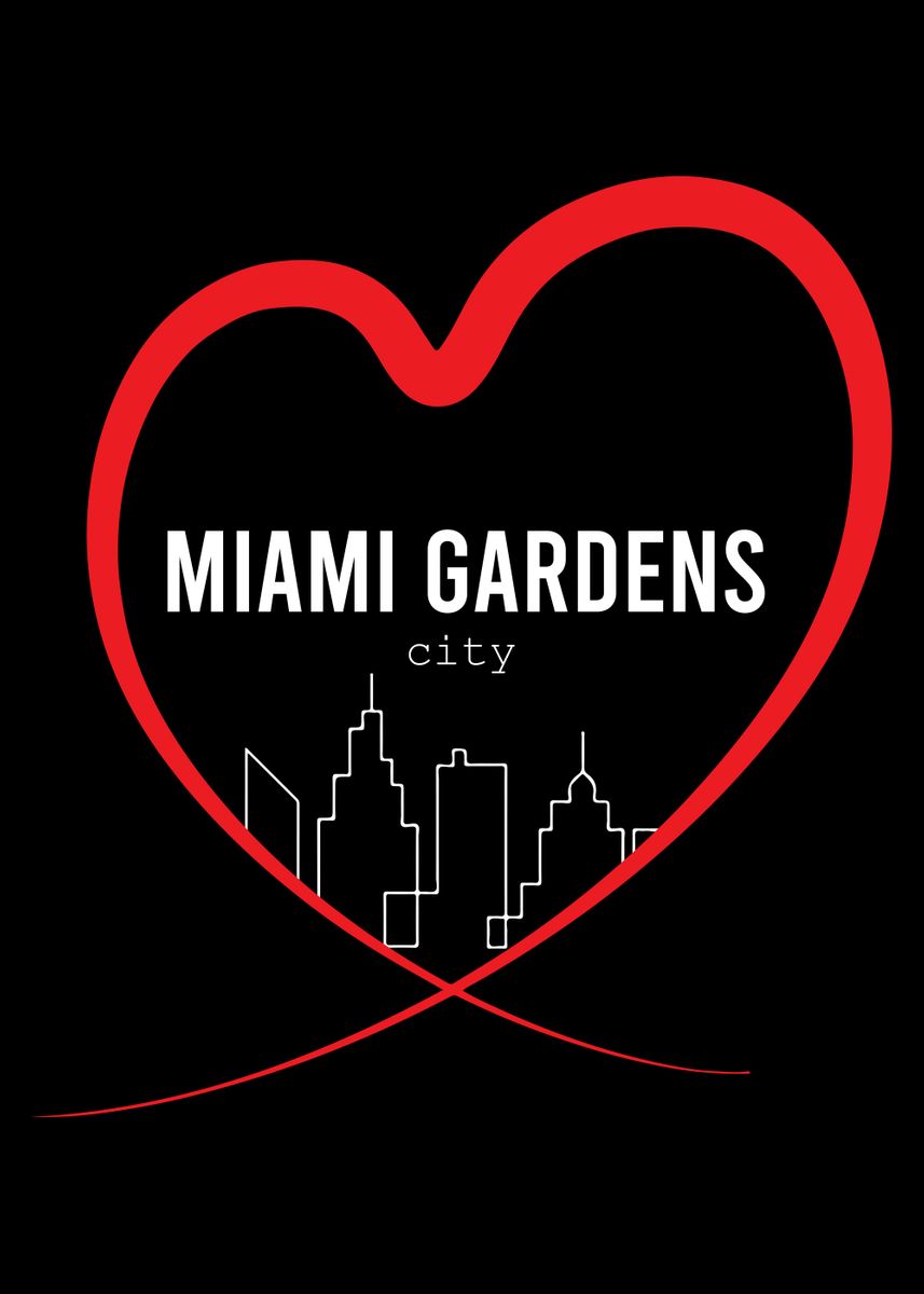 'Miami Gardens' Poster, picture, metal print, paint by berry nguyen ...