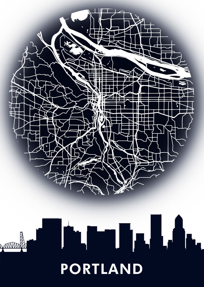 'Portland Oregon USA' Poster, picture, metal print, paint by Vincent ...