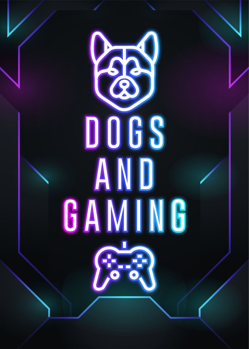'dogs and gaming' Poster by Top Collection Posters | Displate