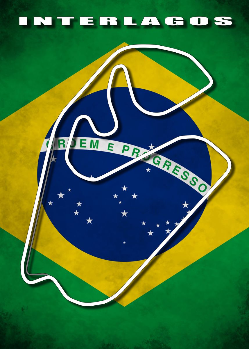 'Interlagos' Poster, picture, metal print, paint by DesignerMind | Displate