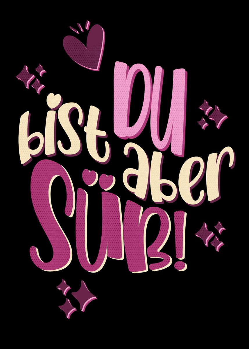 'German Quote for Lovers' Poster, picture, metal print, paint by ...
