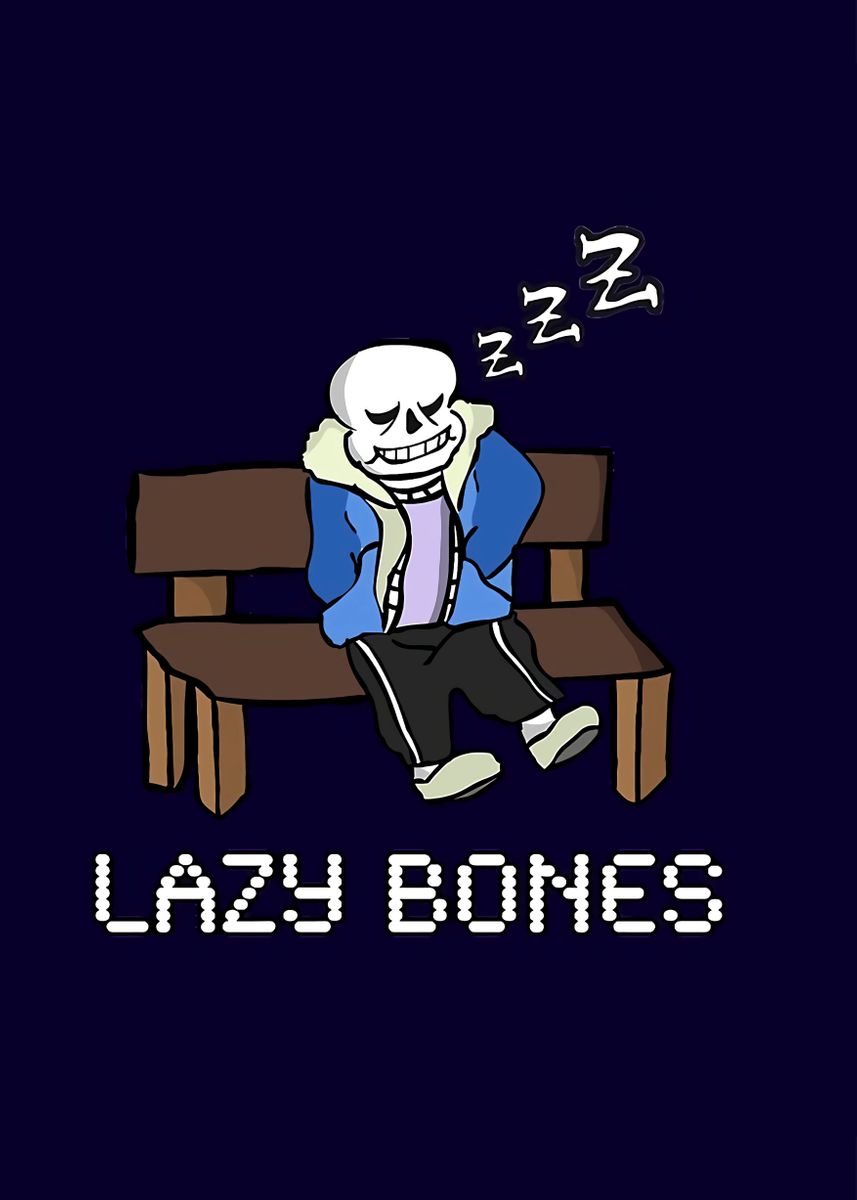'Lazy Bones' Poster, picture, metal print, paint by Kevin Xaya | Displate