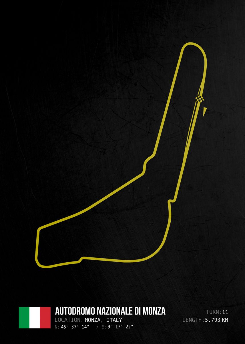 'Monza Circuit Italy' Poster, picture, metal print, paint by F1 Super ...