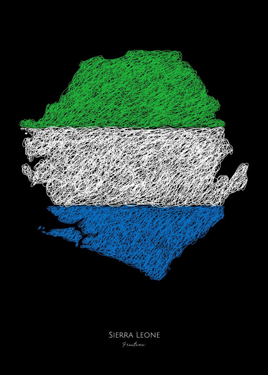'Sierra Leone World Cup Map' Poster by erwin saputra art | Displate