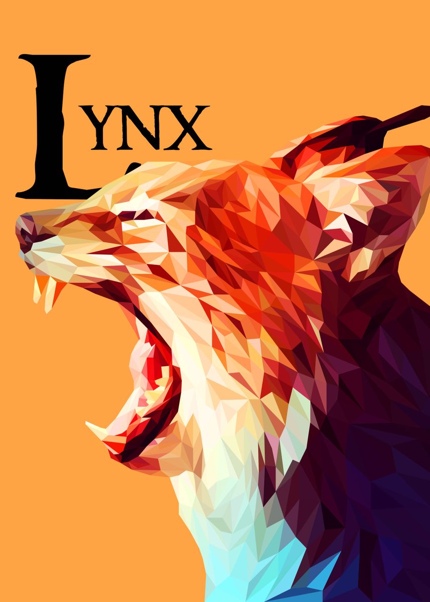'Lynx' Poster, picture, metal print, paint by Dare Neil | Displate