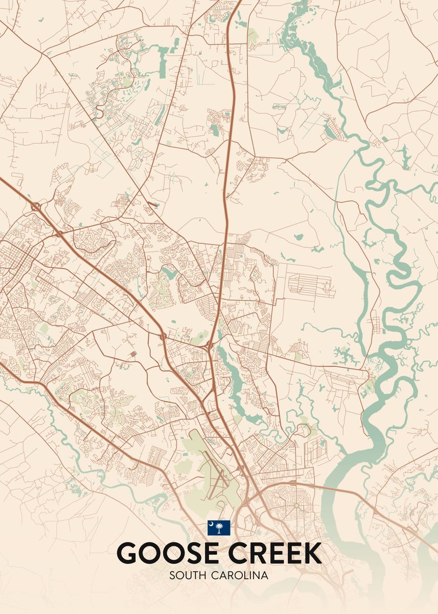 'Goose Creek SC' Poster, picture, metal print, paint by IMR Designs ...