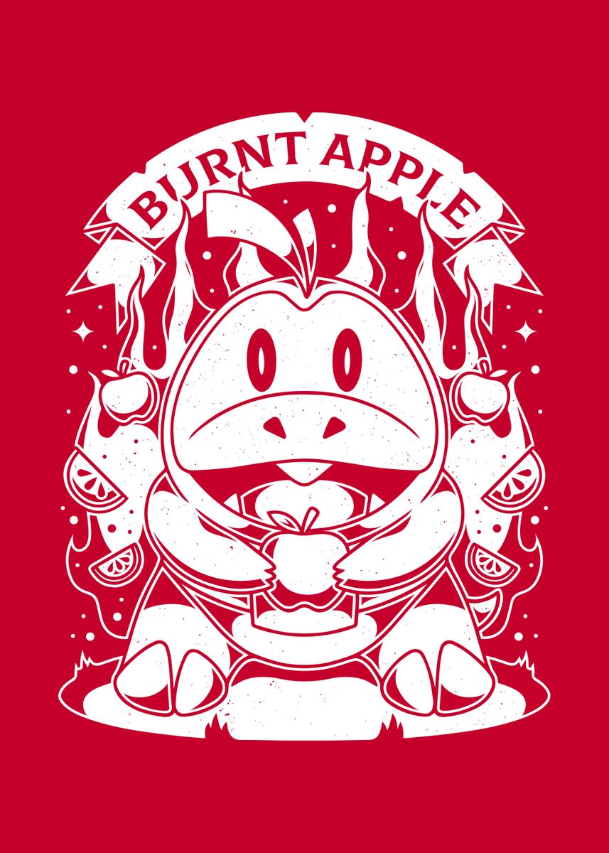 'Burnt Apple Vintage Art' Poster, picture, metal print, paint by ...