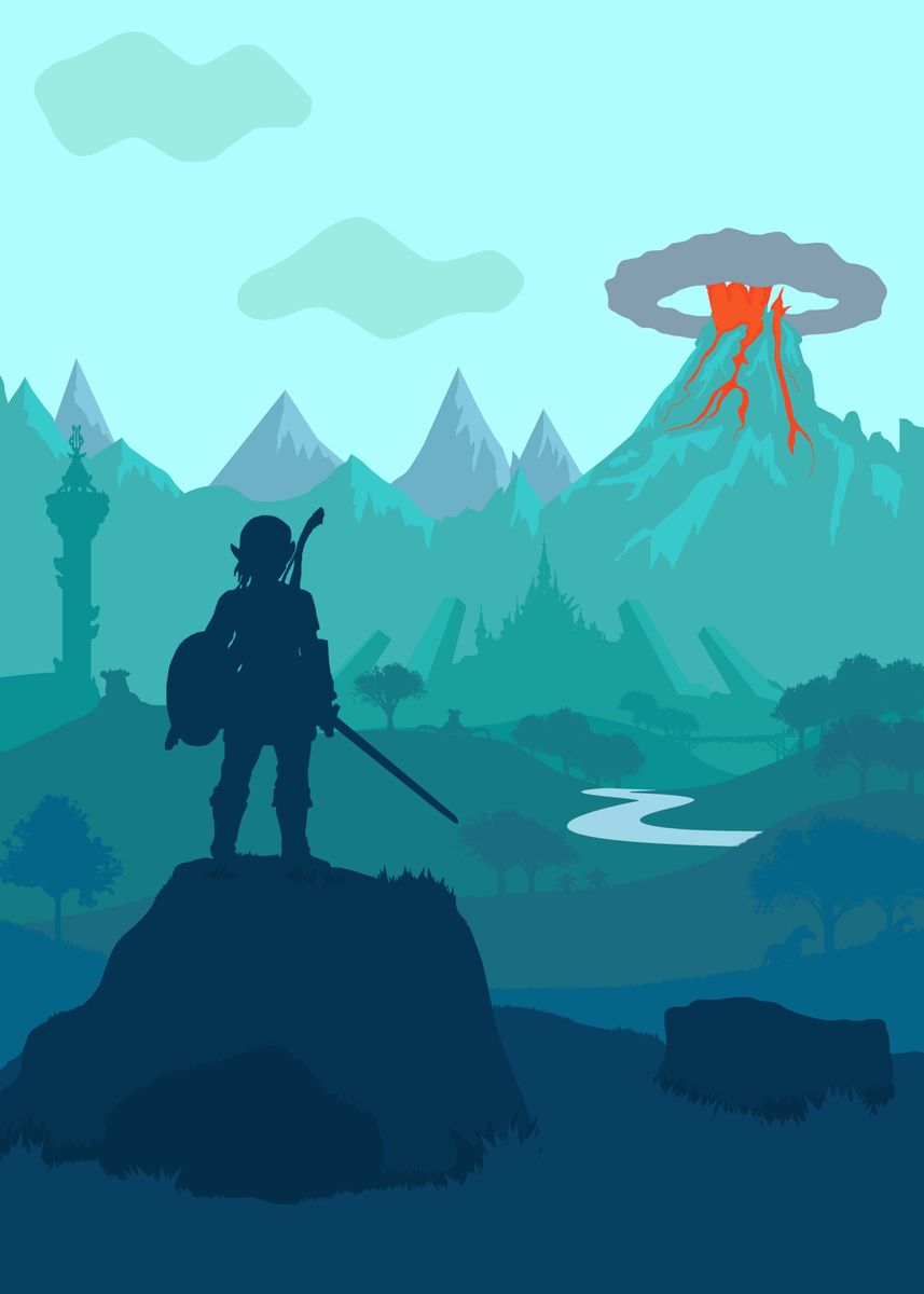 'Hyrule' Poster, picture, metal print, paint by Jambles | Displate