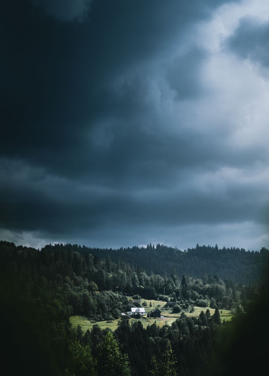 'Storm over' Poster, picture, metal print, paint by Adam Stolarczyk ...