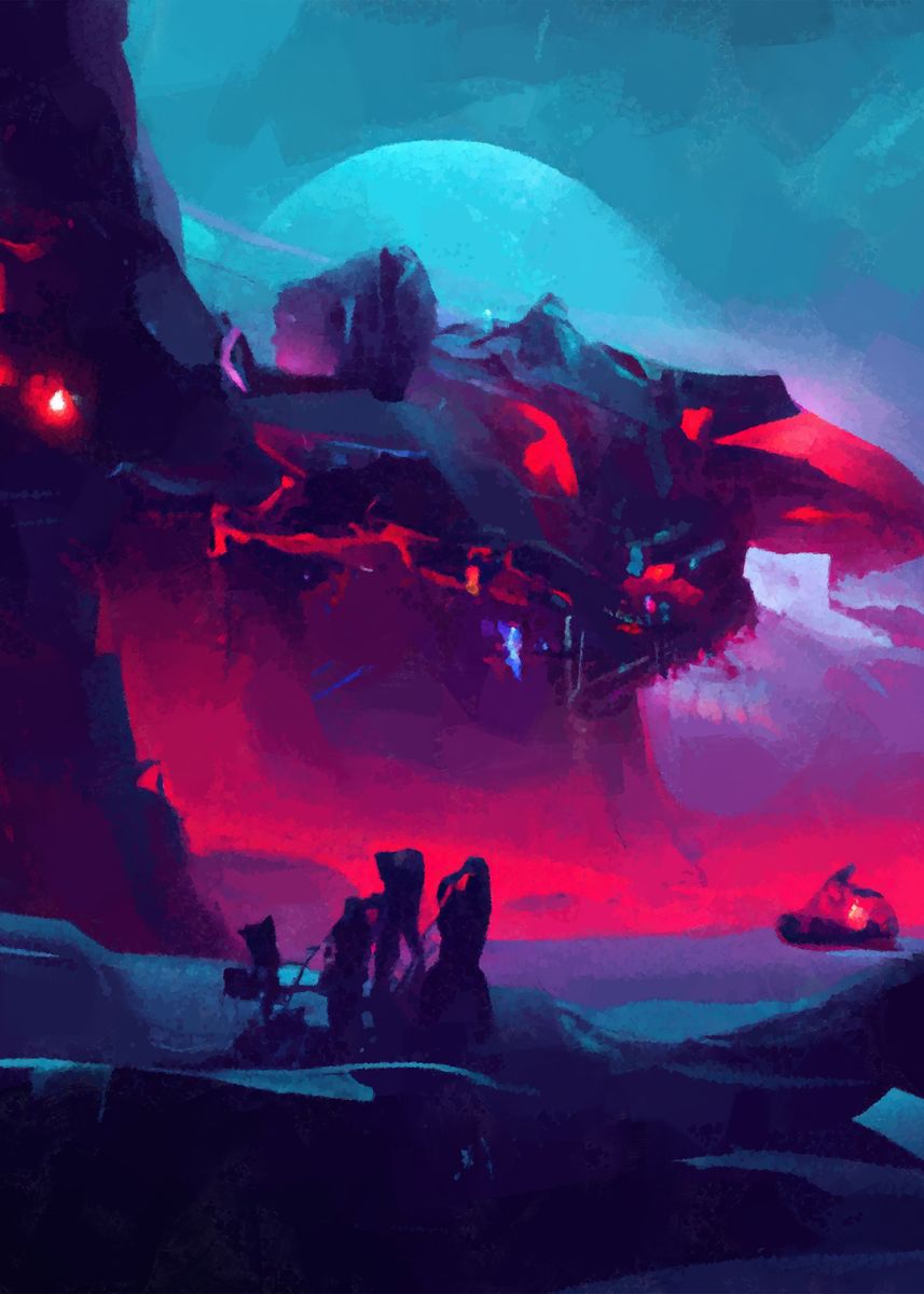 'Alien Planet' Poster, picture, metal print, paint by Evgenuy Merkushov ...