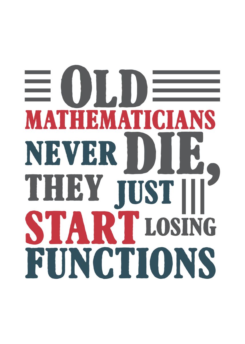 'Old Mathematicians ' Poster, picture, metal print, paint by Michelle ...
