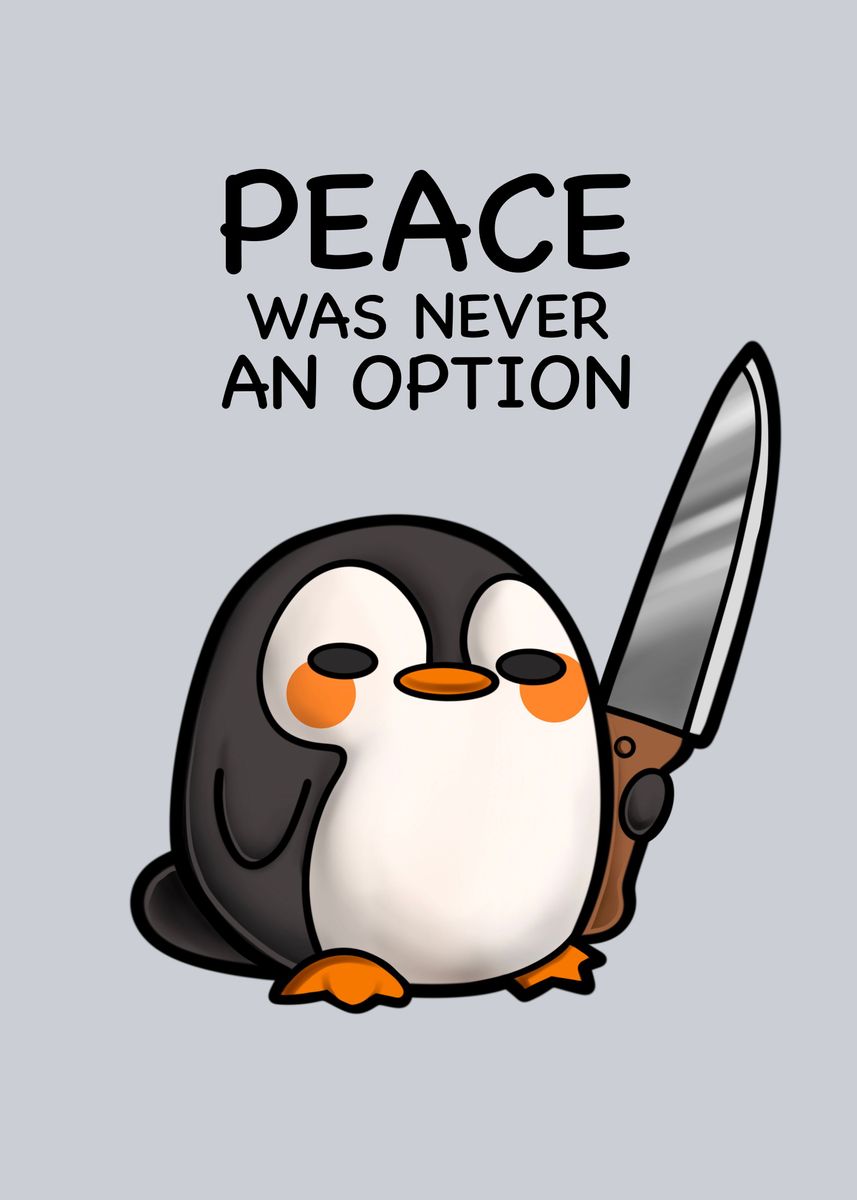 'pingwin' Poster, picture, metal print, paint by Boon Edgar | Displate