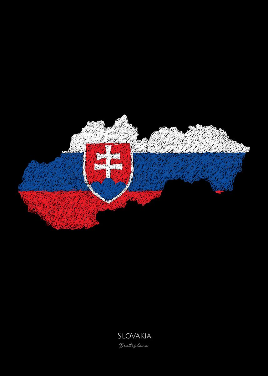 'Slovakia World Cup FlagMap' Poster by erwin saputra art | Displate