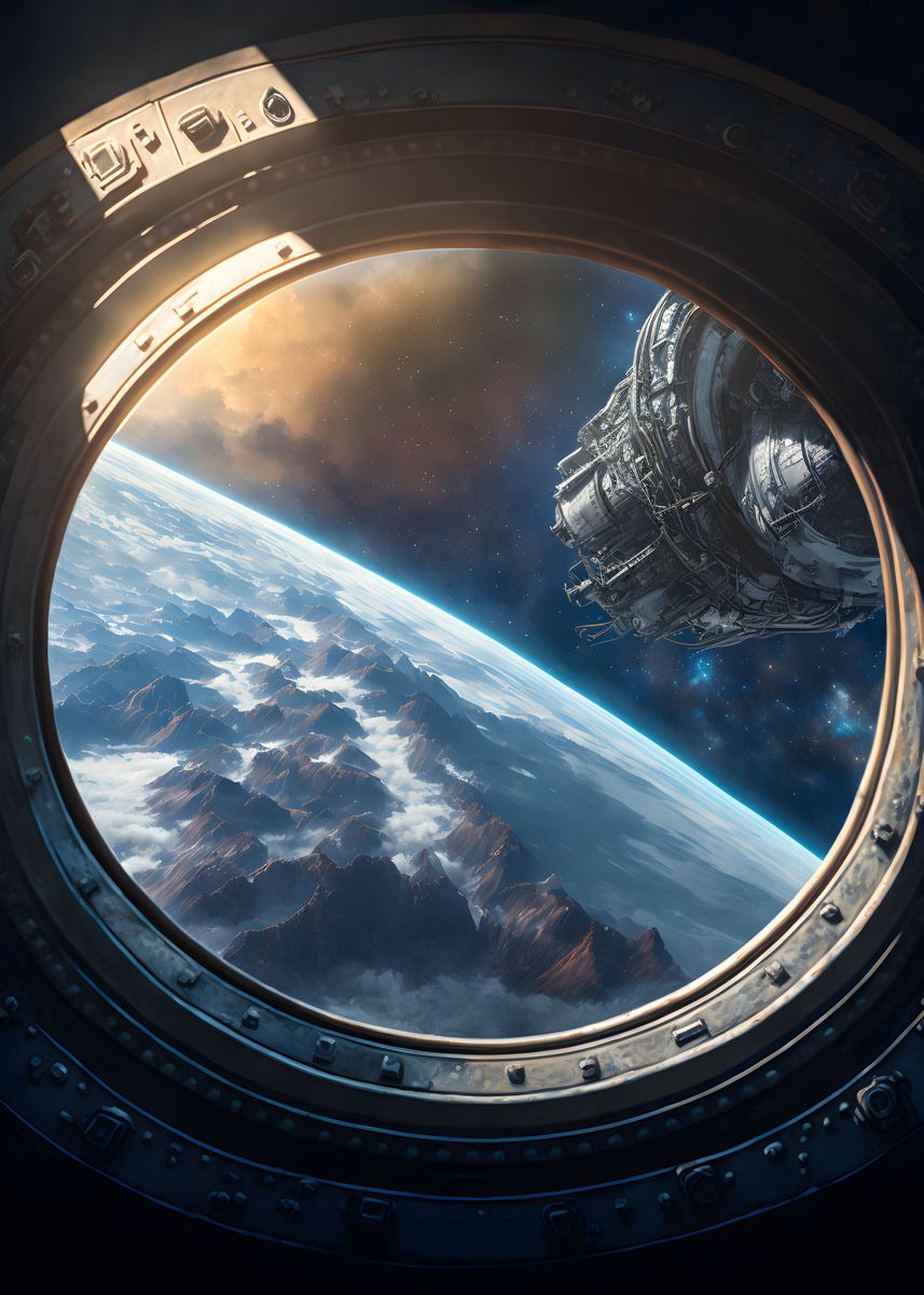 'View from Space' Poster, picture, metal print, paint by David ...