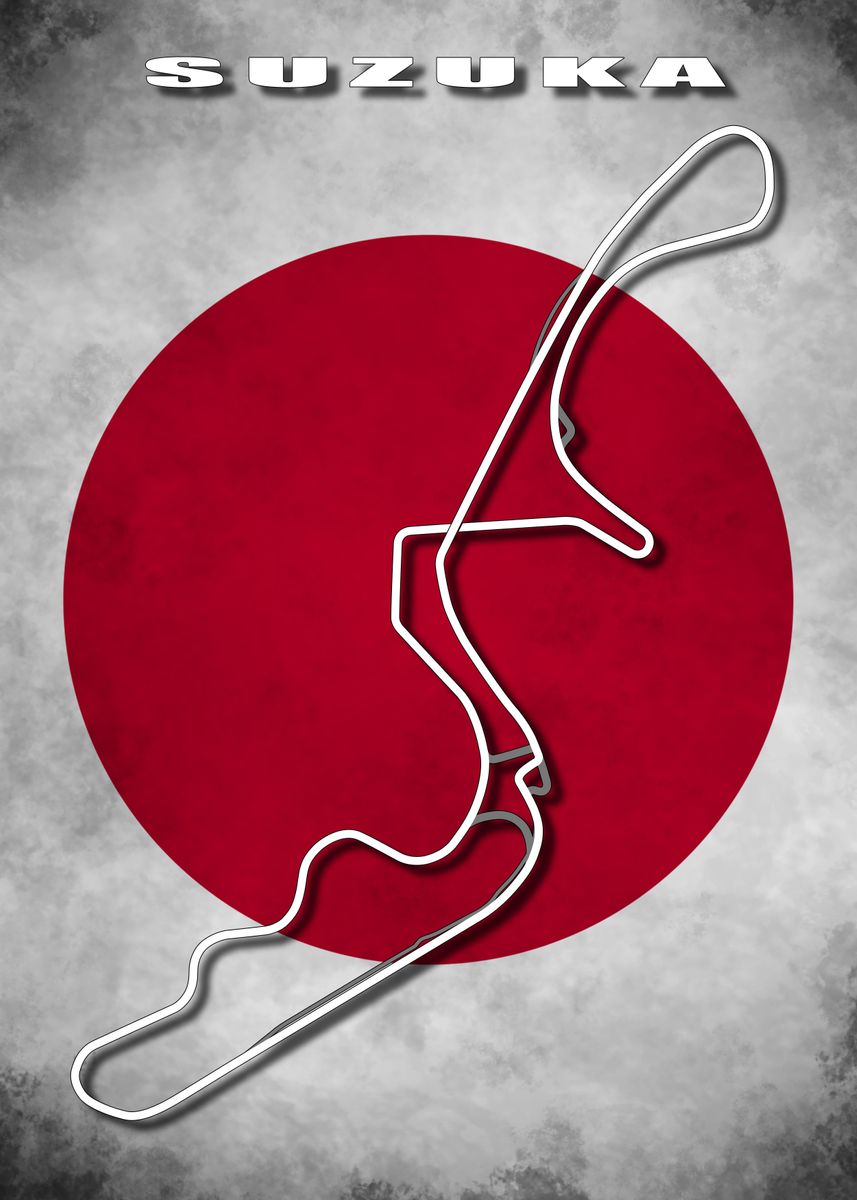 'Suzuka' Poster, picture, metal print, paint by DesignerMind | Displate