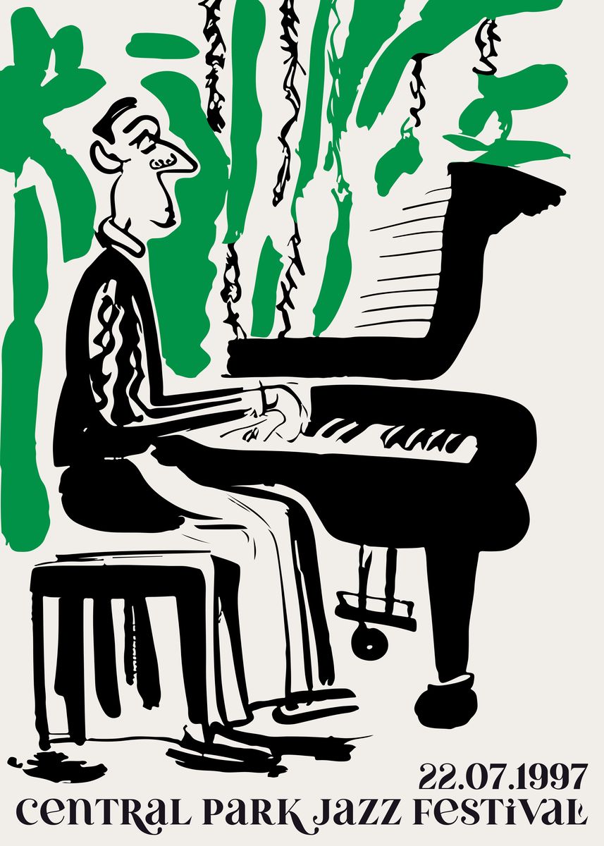 'Central Park Jazz Festival' Poster by BluePinkPanther | Displate