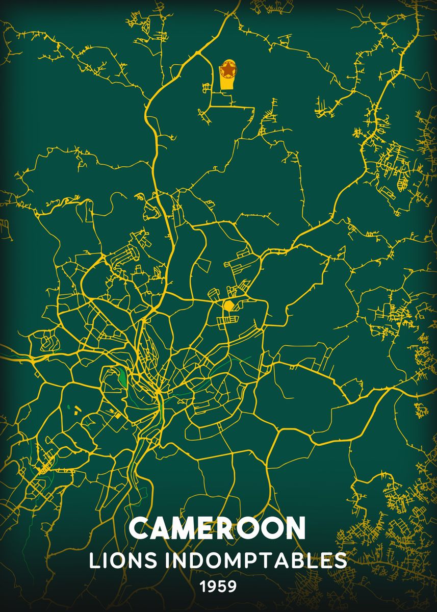 'Cameroon ' Poster, picture, metal print, paint by Yates Madeline ...