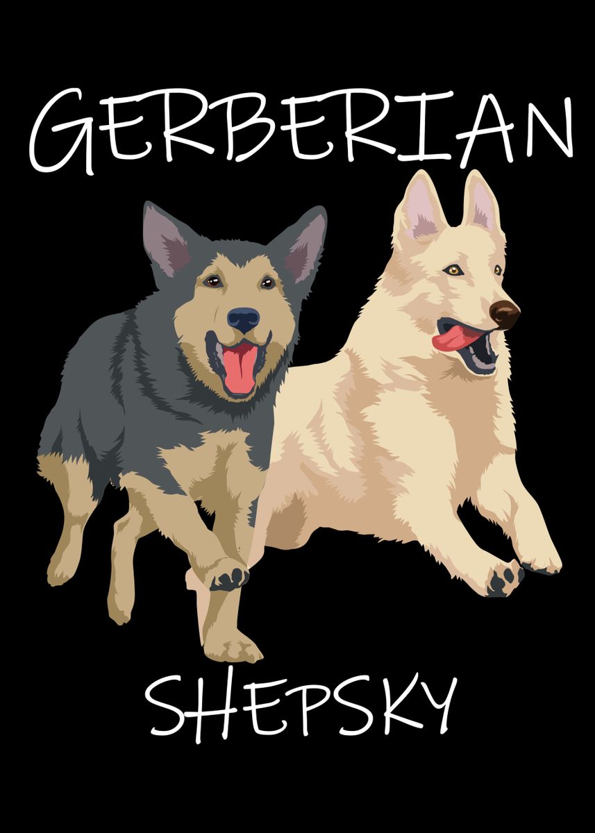 'Gerberian Shepsky Husky' Poster by PangolinArts | Displate
