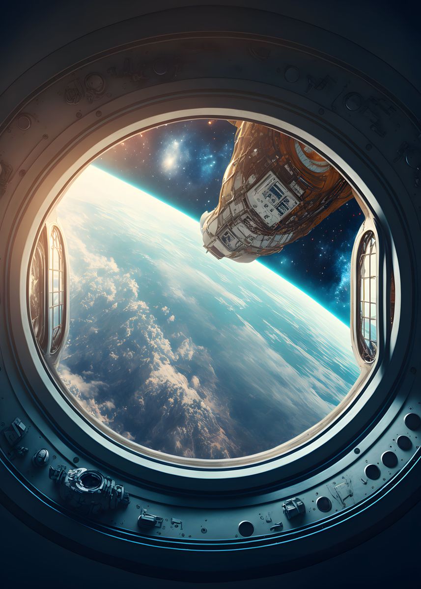 'Space View' Poster, picture, metal print, paint by David Godbehere ...