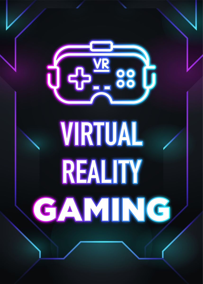 'virtual reality gaming' Poster, picture, metal print, paint by Top ...