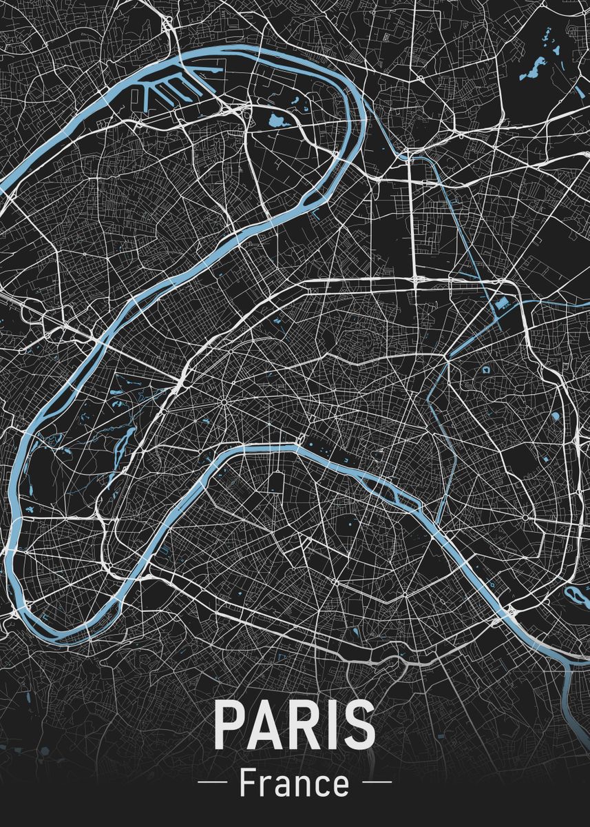 'Paris Dark' Poster by TomGeo | Displate