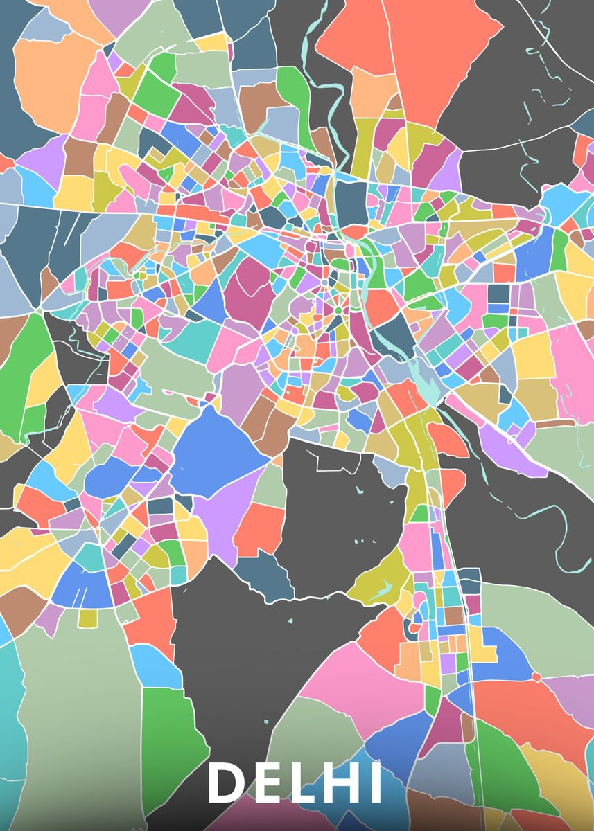 'Delhi India' Poster, picture, metal print, paint by Dutton Jerrell ...