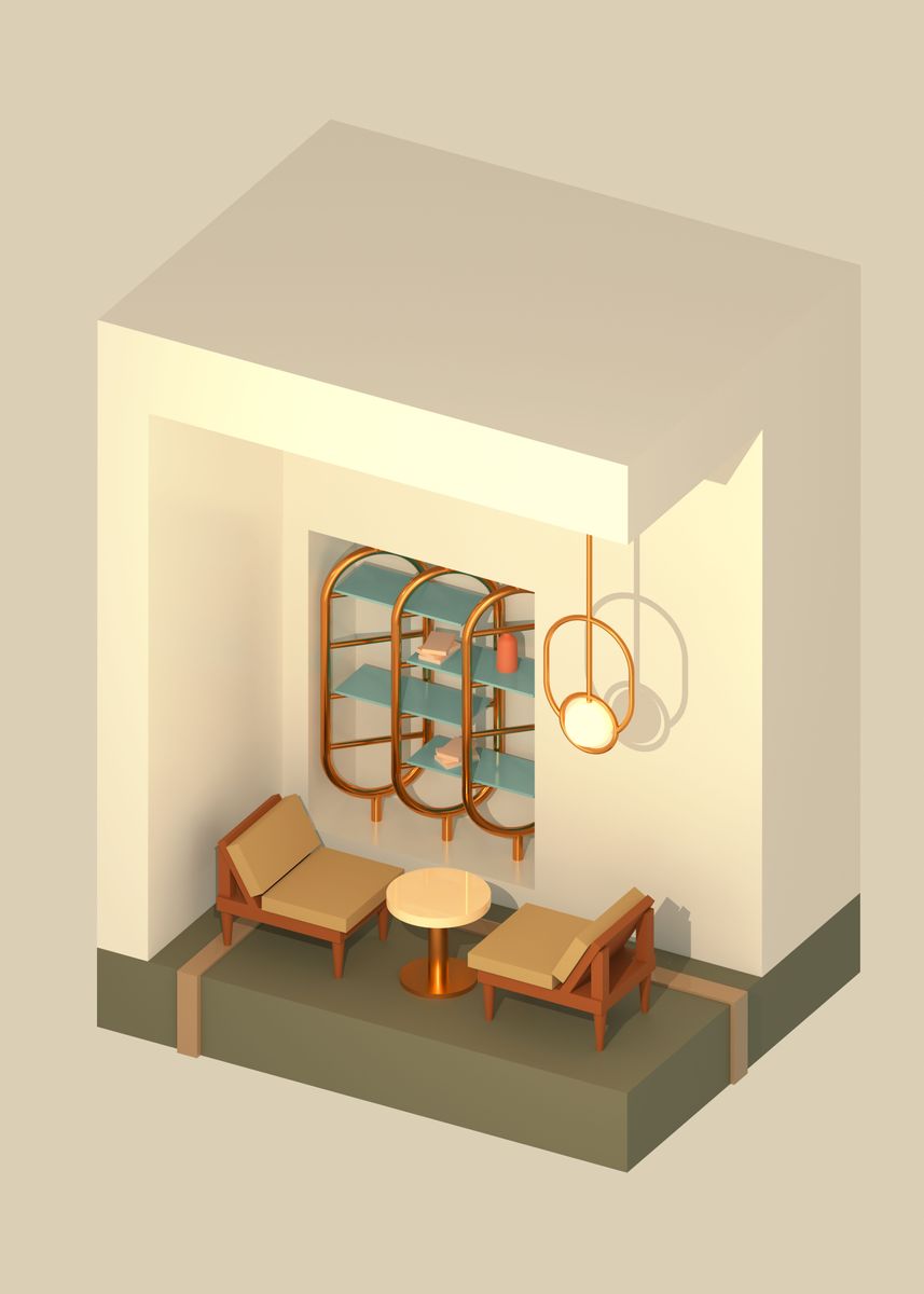 'Cosy Cafe' Poster by Max Huk | Displate