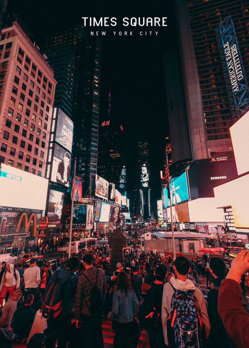 'Times Square ' Poster, picture, metal print, paint by Famous City ...