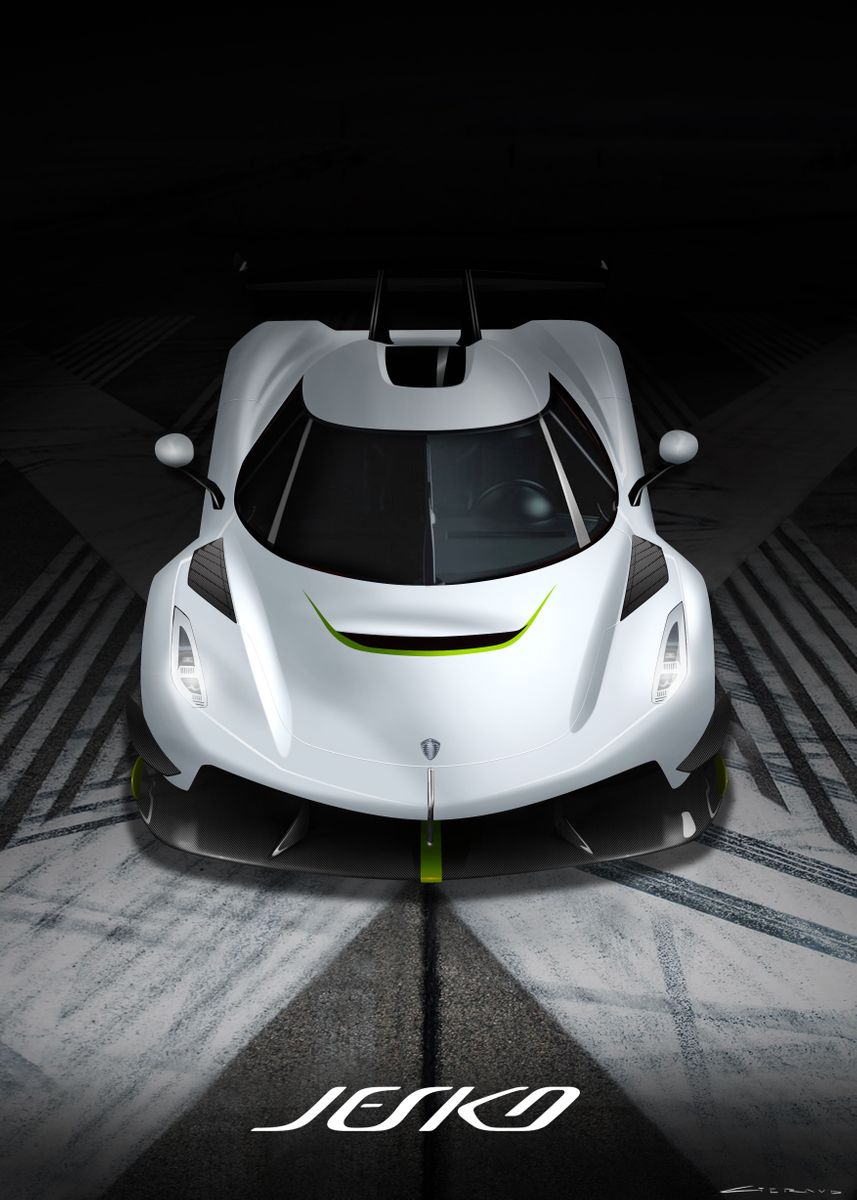 'Koenigsegg Jesko' Poster, picture, metal print, paint by Kenan Geraud ...