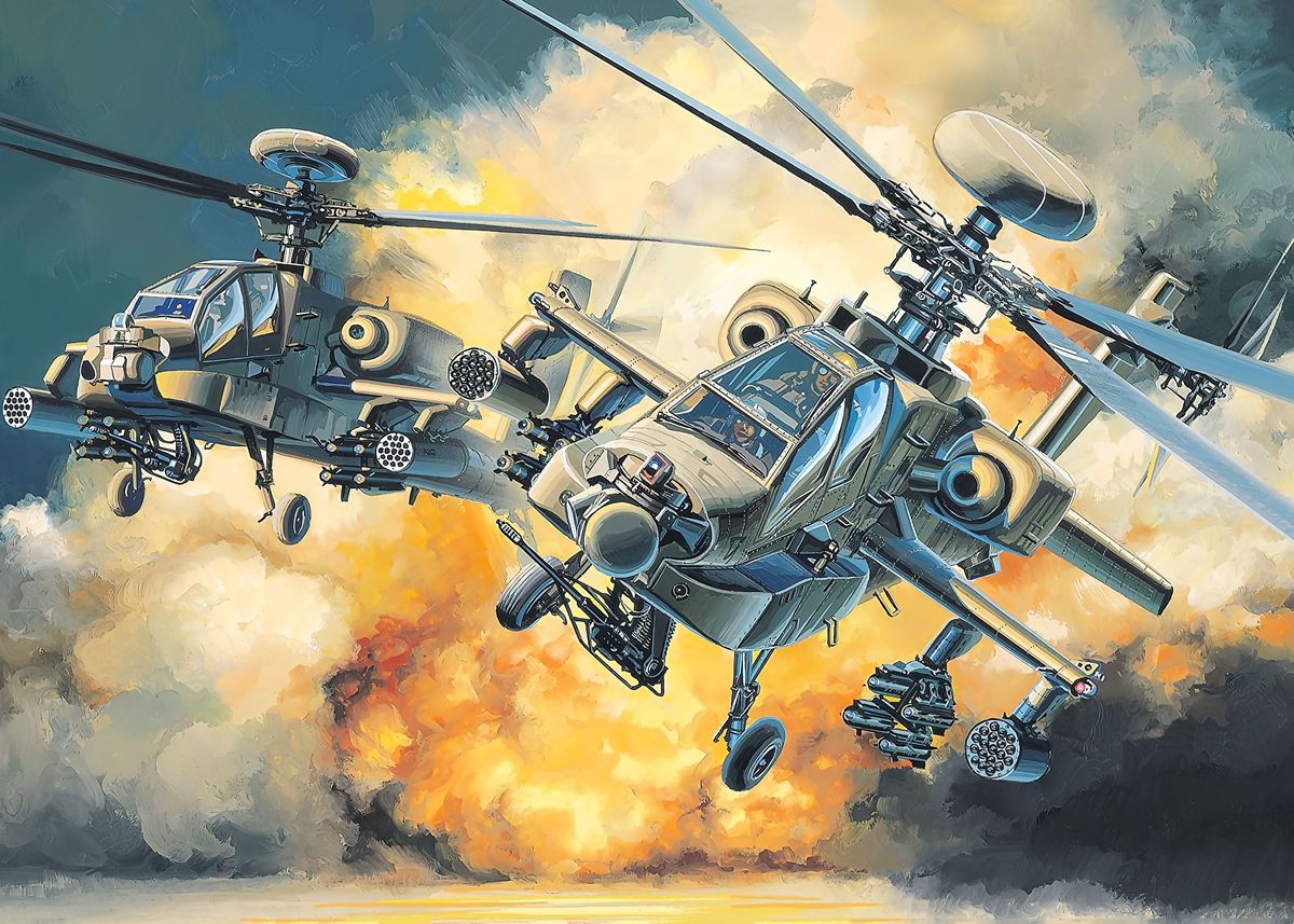 'AH64 Apache Longbow' Poster by AirCraft Lover | Displate