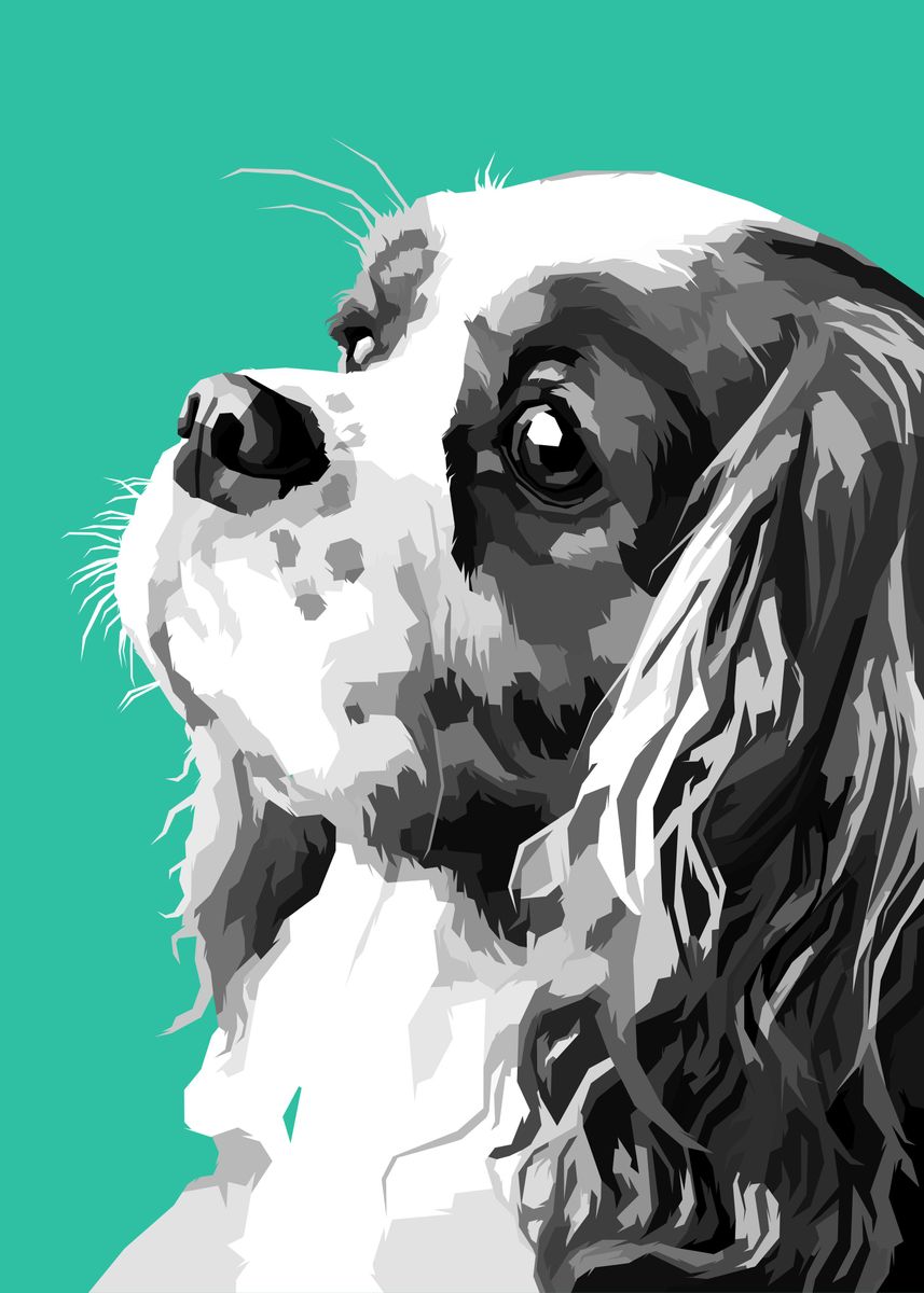 'Animals Dog' Poster, picture, metal print, paint by Siksis Art | Displate